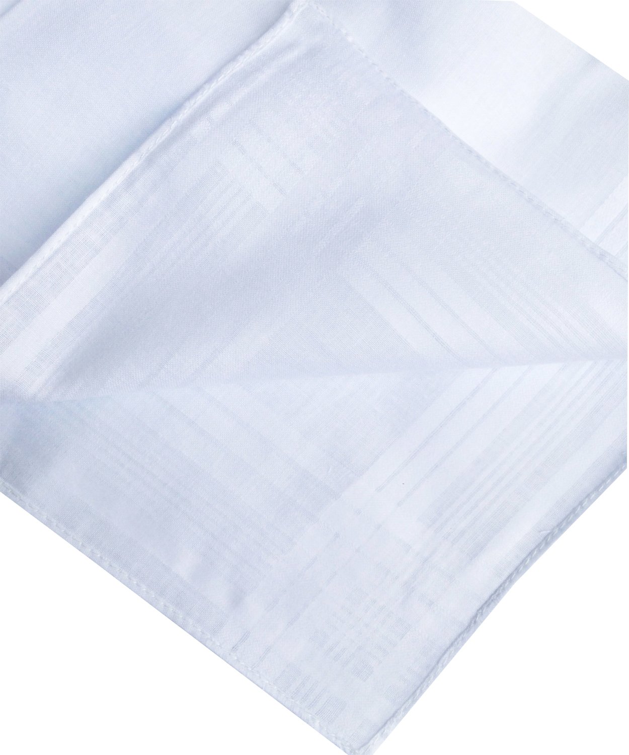 LACS Men's Solid White Cotton Handkerchiefs Pack