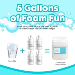 Foam Daddy Foam Machine Gel Solution - Professional Super Stacking Foam Machine Refill, 10 Rounds, Foam Machine Fluid that Makes 400 Gallons of Foam Party Fun! - 1 Gallon