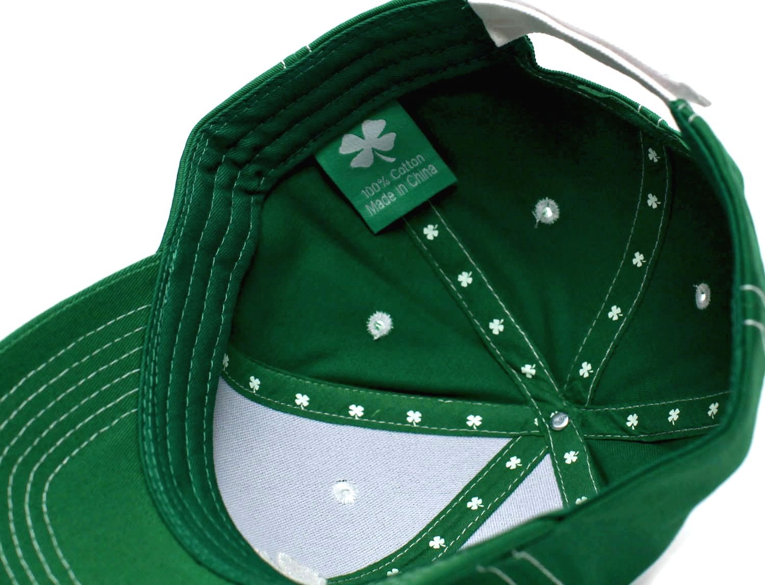 Shamrock Clover Ireland Irish Leaf St Patricks Day Embroidered Hat Cap Green