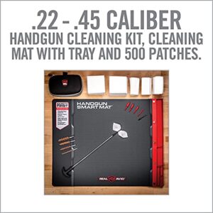 Real Avid Handgun Cleaning Kit and Cleaning Mat Combo Complete Pistol Cleaning Kit with Parts Tray and Gun Cleaning Supplies for 22, .357, .38, .380, 9mm, .40, .41, .44 and .45 Caliber Gun Cleaning