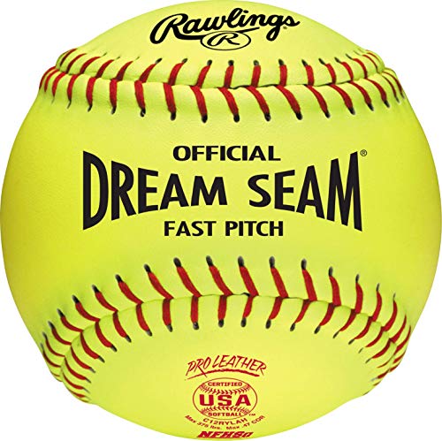 Rawlings | Official DREAM SEAM Fastpitch Softballs | 12" USA / ASA NFHS | C12RYLAH | 12 Count