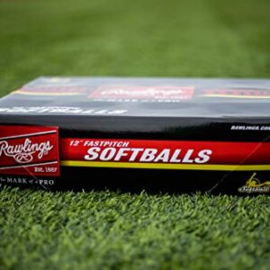 Rawlings | Official DREAM SEAM Fastpitch Softballs | 12" USA / ASA NFHS | C12RYLAH | 12 Count