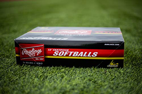 Rawlings | Official DREAM SEAM Fastpitch Softballs | 12" USA / ASA NFHS | C12RYLAH | 12 Count