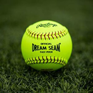 Rawlings | Official DREAM SEAM Fastpitch Softballs | 12" USA / ASA NFHS | C12RYLAH | 12 Count