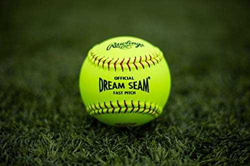 Rawlings | Official DREAM SEAM Fastpitch Softballs | 12" USA / ASA NFHS | C12RYLAH | 12 Count