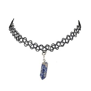 lux accessories quartz tattoo choker necklace