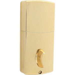 Honeywell Safes & Door Locks - Keyless Entry Door Lock with Smart Electronic Keypad Deadbolt - Easy Installation & 50 Different User Pin Codes - Auto Lock - Polished Brass - 2.9 x 2 x 6.2 in - 8712009