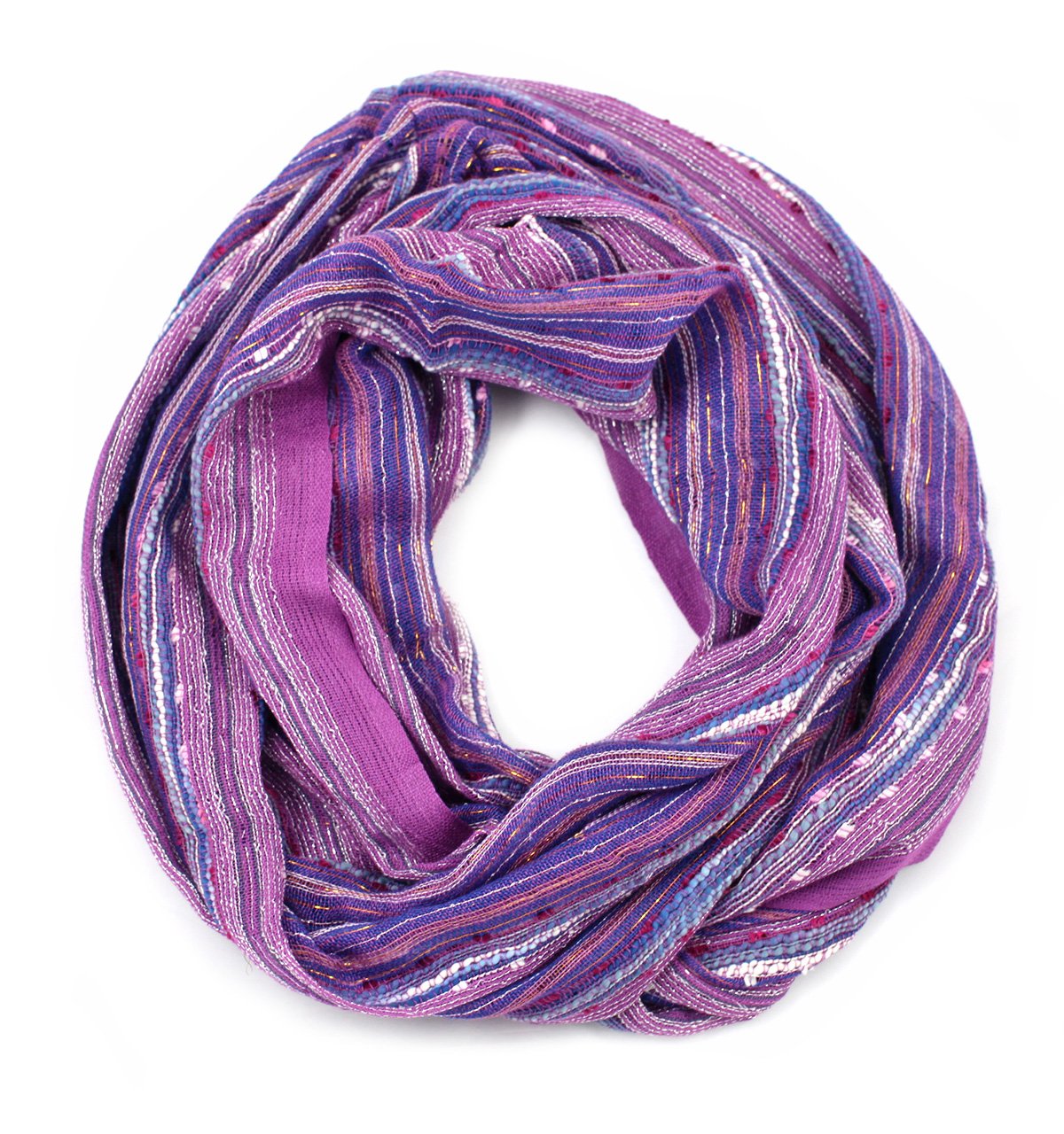 Anika Dali Women's Shimmer Sparkle Infinity Scarf- Festival Boho Bliss Fashion Scarf (French Lilac Purple)