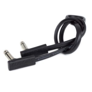 RockBoard PC-F-60 FLAT Patch Cable black, 2x w/right angle - 60 cm