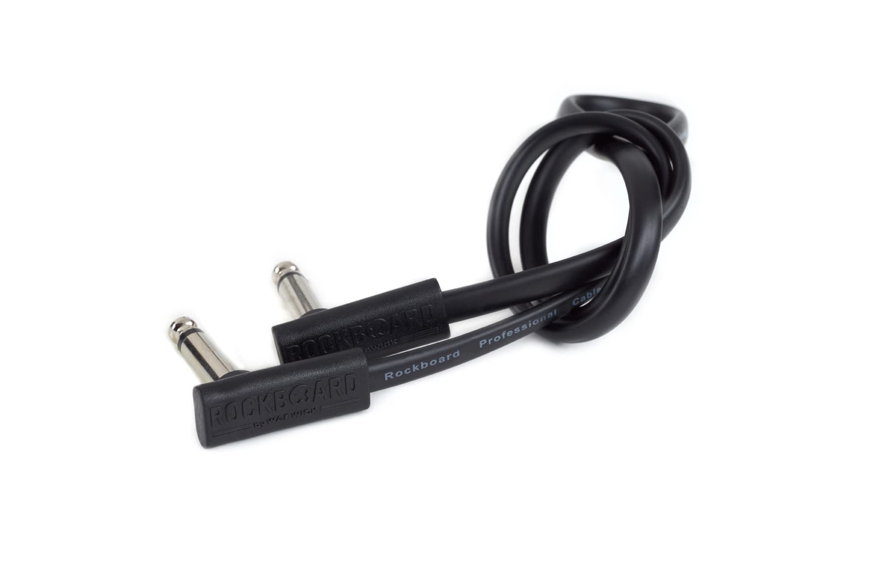 RockBoard PC-F-60 FLAT Patch Cable black, 2x w/right angle - 60 cm