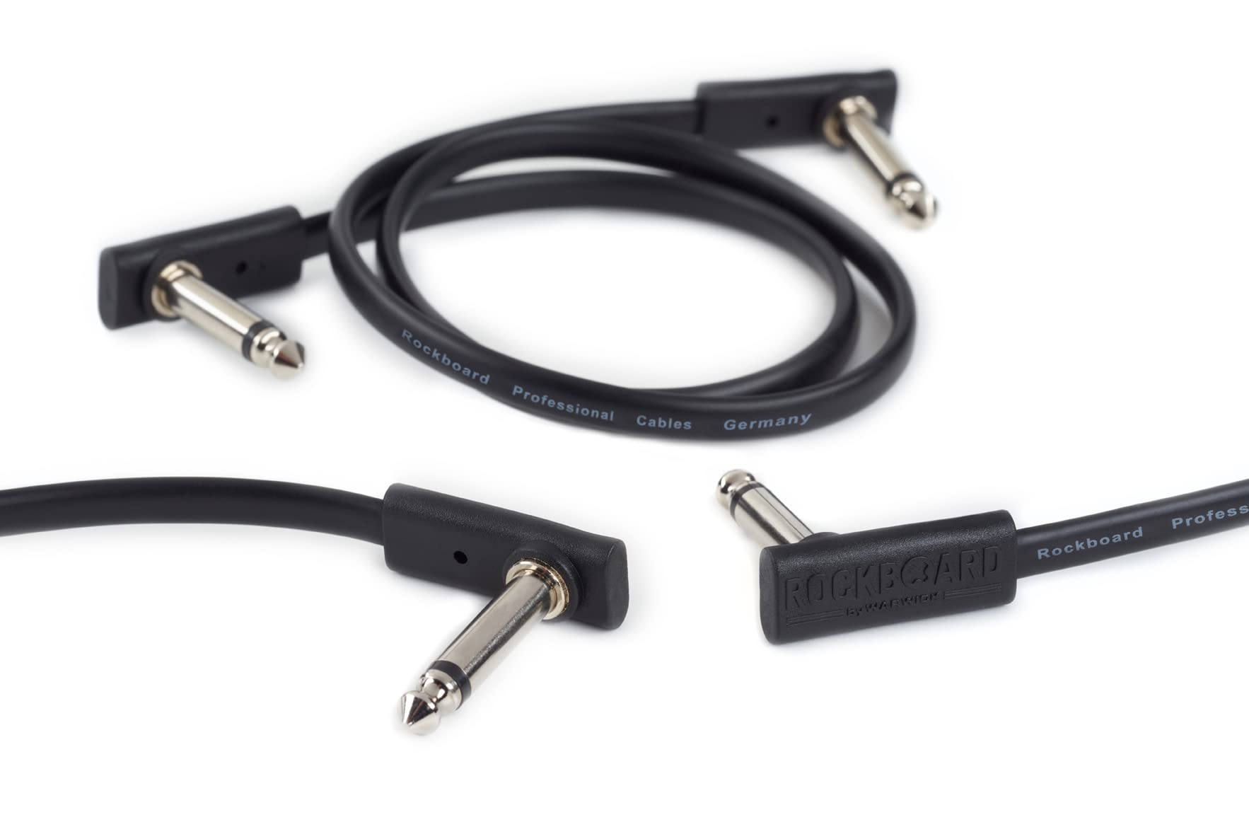 RockBoard PC-F-60 FLAT Patch Cable black, 2x w/right angle - 60 cm