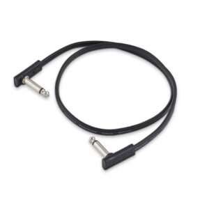 RockBoard PC-F-60 FLAT Patch Cable black, 2x w/right angle - 60 cm