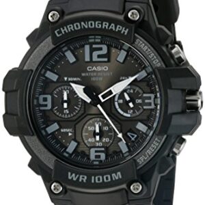 Casio Men's Quartz Chronograph Date Indicator Black Resin Stop Watch (Model: MCW100H-1AV)