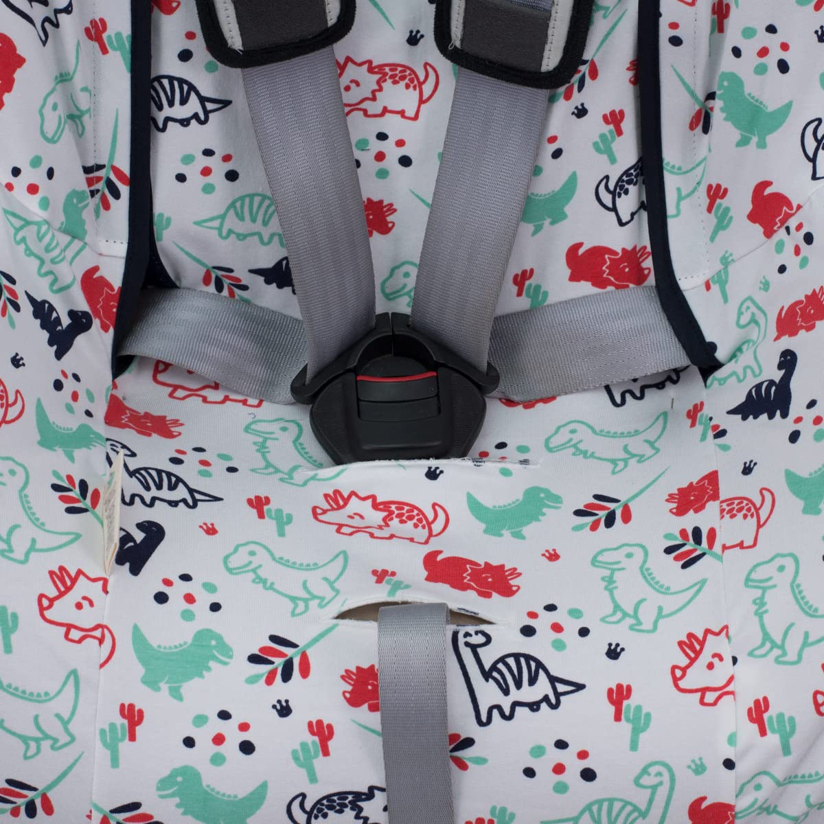 JYOKO Kids Cover Liner Universal for Car seat Compatible with Britax, Chicco, Mico (Without Head Support) (Dino Party)