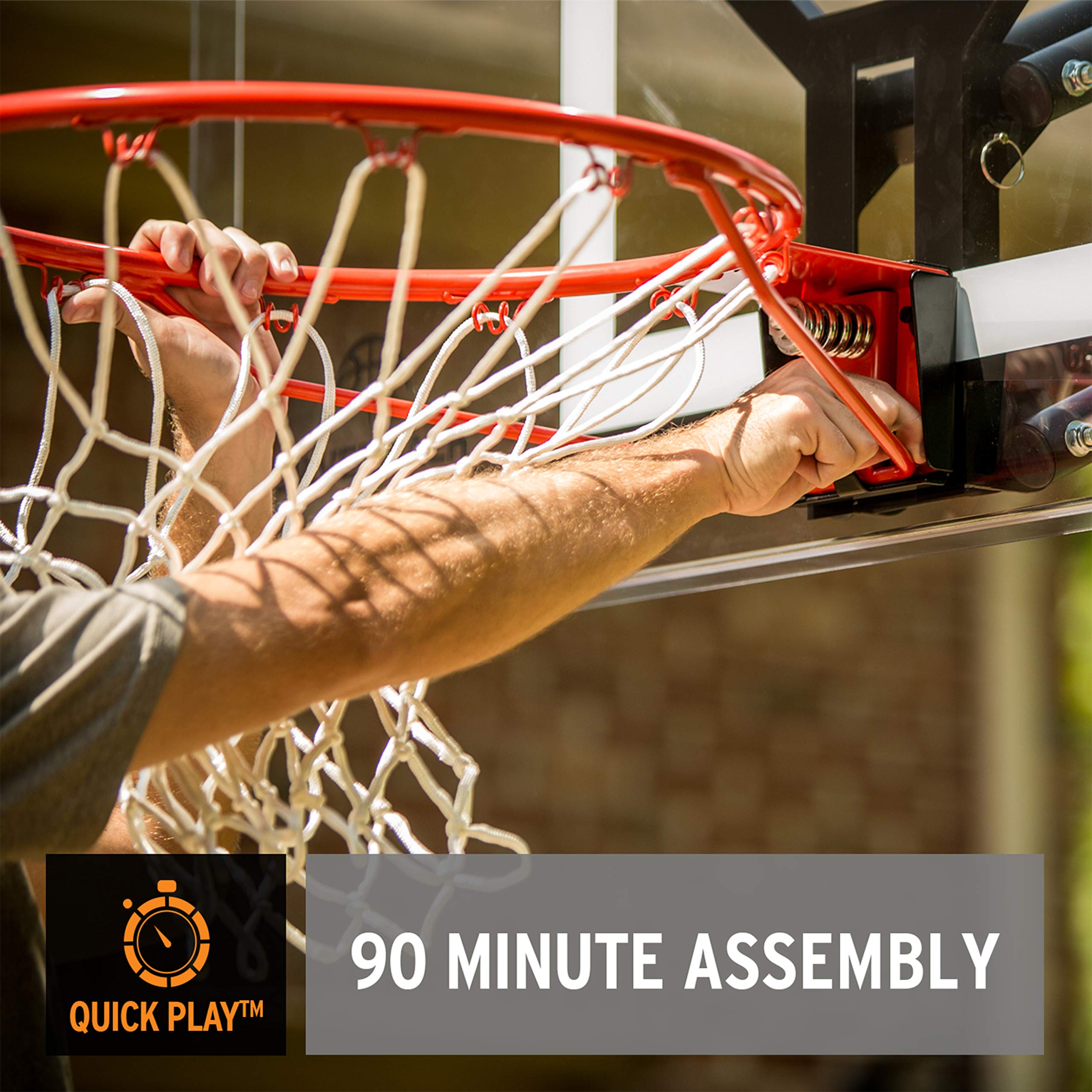 Silverback NXT Portable Adjustable 10ft Outdoor Basketball Hoop - 50" and 54" Basketball Goal Backboard Available - Assembles in 90 Minutes