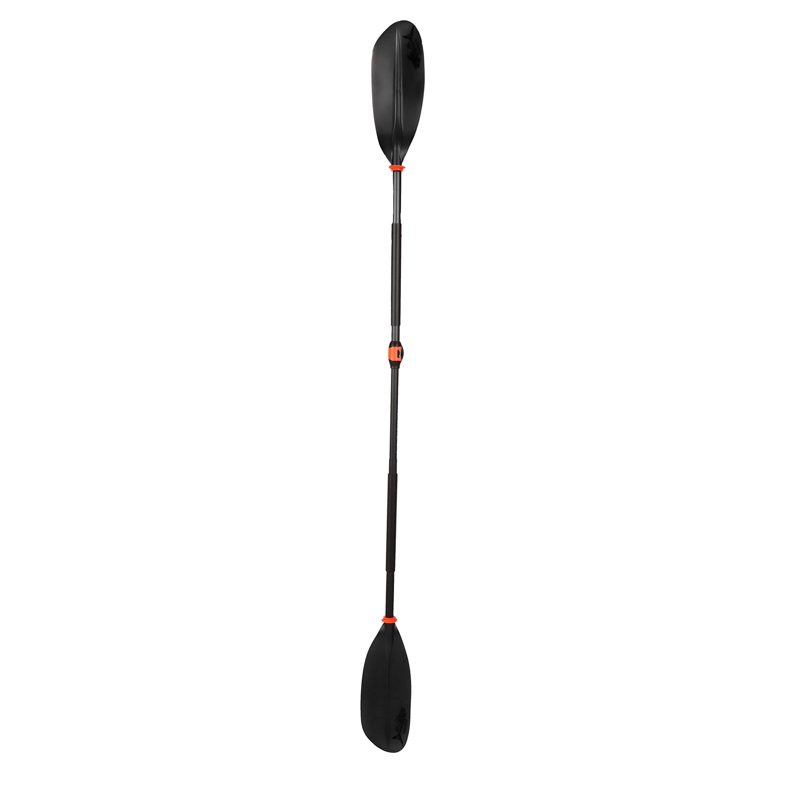 Attwood 11758-2 Vibrant Asymmetrical Paddle, Length-Adjustable, 7 to 7 ½ Feet Long, Black Blades, Kayaking