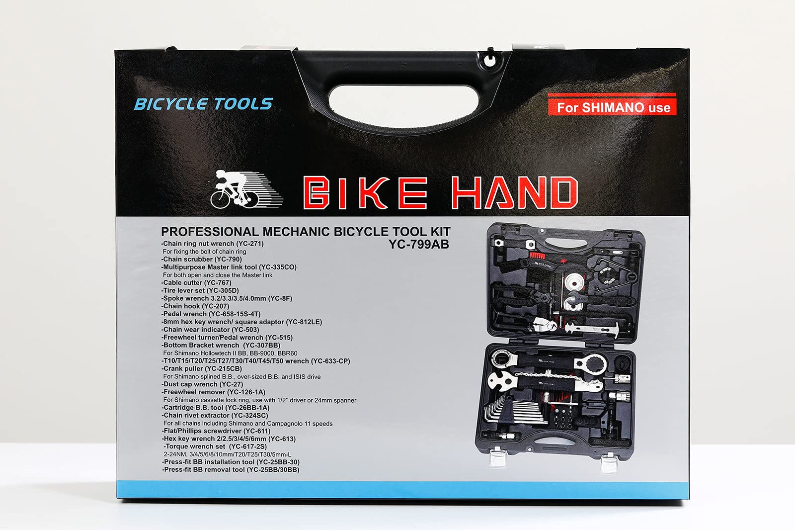 Bikehand Bike Bicycle Repair Tool Kit with Torque Wrench - Quality Tools Kit Set for Mountain Bike Road Bike Maintenance In a Neat Storage Case