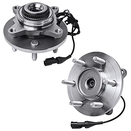 Detroit Axle - 4WD Front Wheel Bearing Hubs for Ford F-150 Expedition Lincoln Navigator Mark LT Bearing Hubs Replacement Wheel Bearing and Hubs Assembly Set 6 Lug