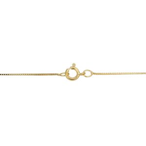 Kooljewelry 18k Yellow Gold Venetian Box Chain Necklace (0.5 mm, 20 inch)