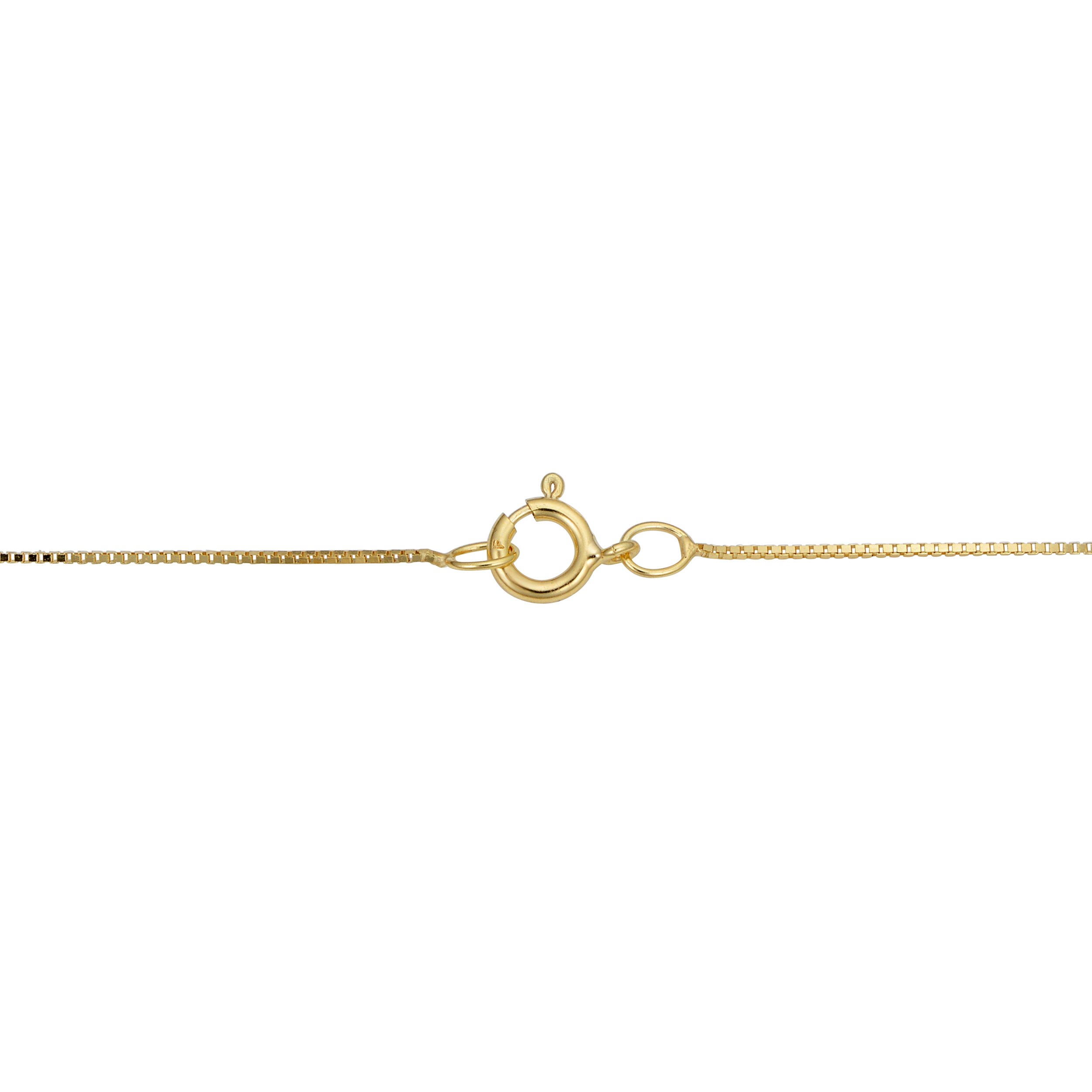 Kooljewelry 18k Yellow Gold Venetian Box Chain Necklace (0.5 mm, 20 inch)