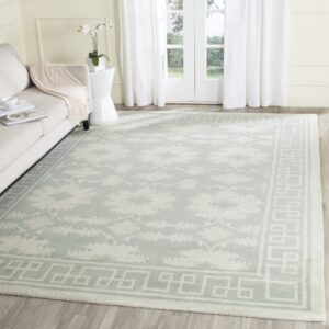 SAFAVIEH Bella Collection 8' x 10' Blue/Ivory BEL132A Handmade Premium Wool Area Rug