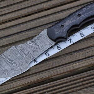 Hunting Knives with Leather Sheath Damascus Blade (Pakka Wood)