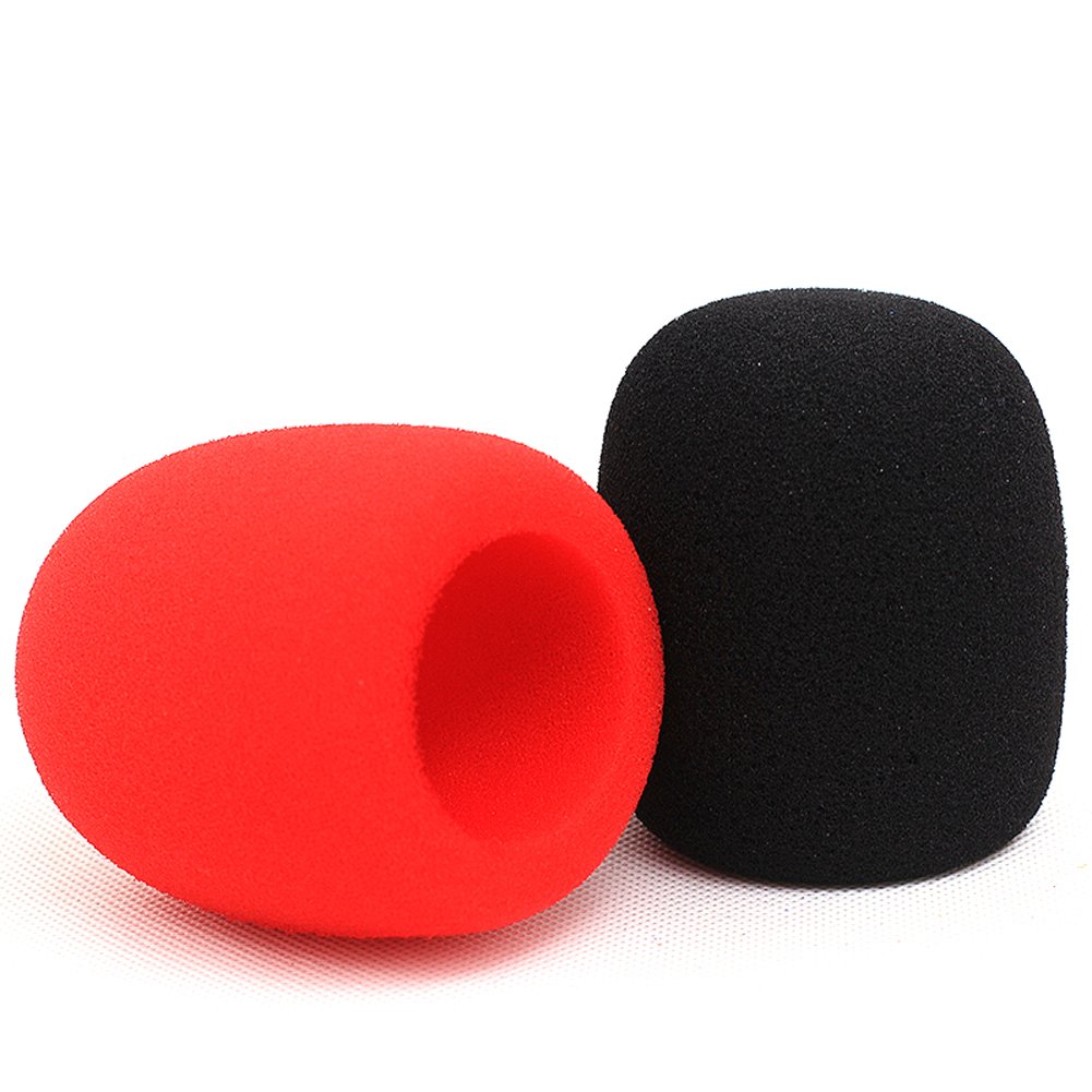 Z ZICOME 10 Pack Foam Microphone Cover Ball Type Windscreen in Black, Blue, Orange, Yellow, Red