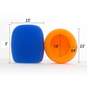 Z ZICOME 10 Pack Foam Microphone Cover Ball Type Windscreen in Black, Blue, Orange, Yellow, Red