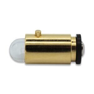 technical precision - 3.5v retinoscope bulb replacement for welch allyn wa-08200 - clear halogen bulb in metal cylinder body with protruding pin - for welch allyn streak retinoscope - 1 pack