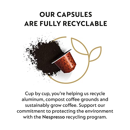 Nespresso Capsules OriginalLine, Capetown Lungo, Dark Roast Espresso Coffee Pods, 50-Count Espresso Pods, Brews 3.7oz