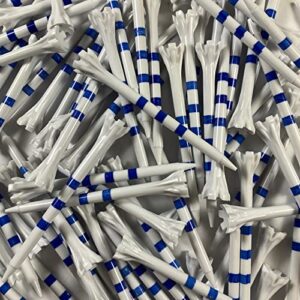 champ 3-1/4" my hite flytee white/blue stripe golf tee, 100 count