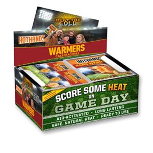 hothands game day hand & toe warmers - long lasting safe natural odorless air activated warmers - 24 pair of hand warmers & 8 pair of toe warmers