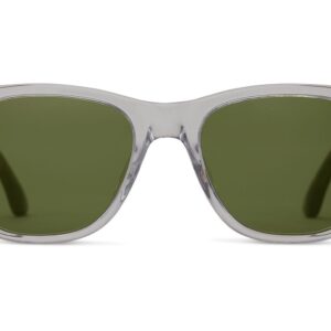 TOMS Fitzpatrick Wayfarer Sunglasses, Vintage Crystal/Bottle Green, 52-19-151