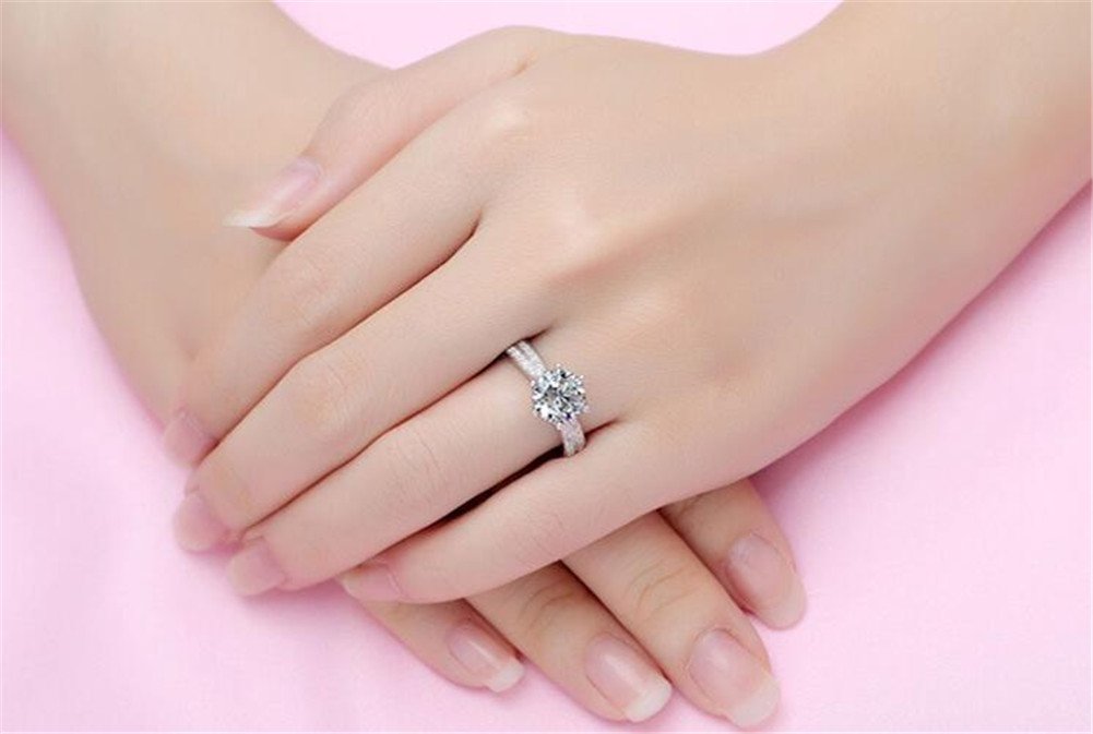 TenFit Jewelry Engagement Ring for Women Wedding Band 4ct Simulated Diamond Rings