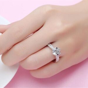 TenFit Jewelry Engagement Ring for Women Wedding Band 4ct Simulated Diamond Rings