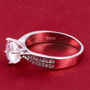 TenFit Jewelry Engagement Ring for Women Wedding Band 4ct Simulated Diamond Rings