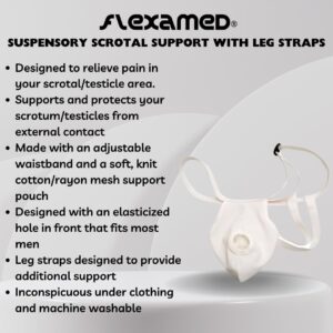 suspensory scrotal support with leg straps