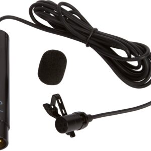 Movo LV8-D Broadcast-Quality XLR Lavalier Omni-Directional Wired Microphone with 12mm Mic Capsule for Accurate Voice Recording - Kit includes Lapel Clip, Case and Windscreen