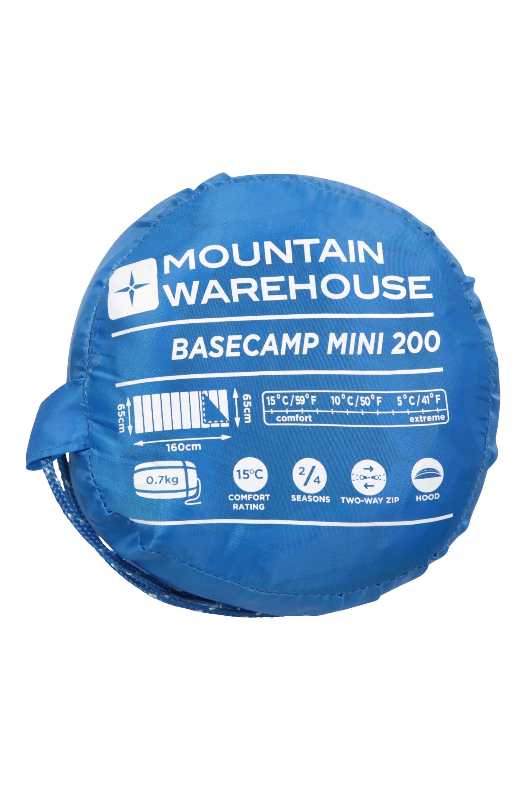 Mountain Warehouse Basecamp 200 Mini Sleeping Bag Blue