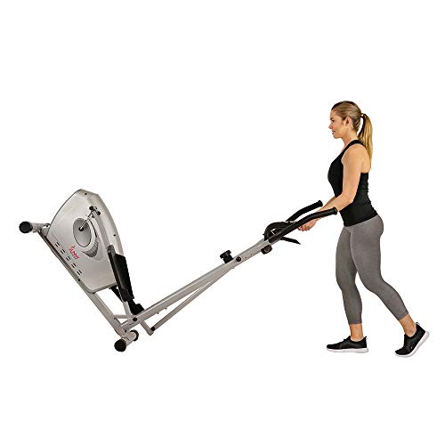 Sunny Health & Fitness Magnetic Elliptical Cross-Trainer with Digital Monitor, Low Impact Workout, and Pulse Sensors - SF-E3607