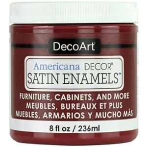 decoart satin enamels acrylic paint, 8 fl. oz. jar, deep ruby (pack of 1)