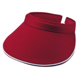 mg women's piping clip on visor wine