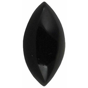 Onyx Cabochon Marquise Bypass Ring, Sterling Silver, 12k Green and Rose Black Hills Gold Size 12