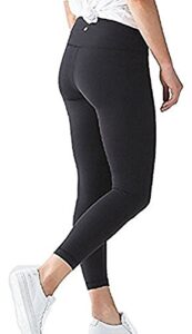 lululemon high times pant full on luon 7/8 yoga pants (black, 4)