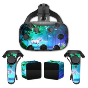 mightyskins skin compatible with htc vive full coverage - unicorn fantasy | protective, durable, and unique vinyl decal wrap cover | easy to apply, remove, and change styles | made in the usa