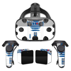 mightyskins skin compatible with htc vive full coverage - cyber bot | protective, durable, and unique vinyl decal wrap cover | easy to apply, remove, and change styles | made in the usa