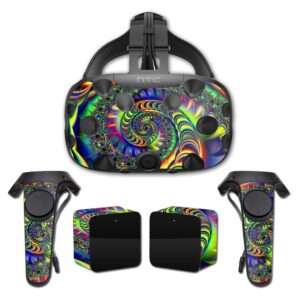 mightyskins skin compatible with htc vive full coverage - acid | protective, durable, and unique vinyl decal wrap cover | easy to apply, remove, and change styles | made in the usa