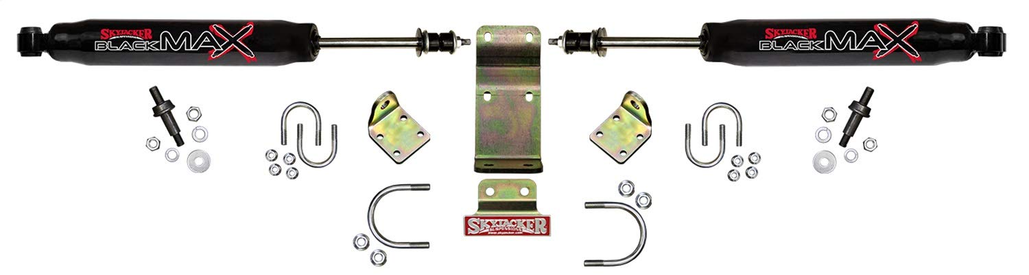 Skyjacker 8203 Dual Steering Stabilizer Kit (Includes Steering Dampers Mounting Brackets for Jeep Wrangler JK - Black)