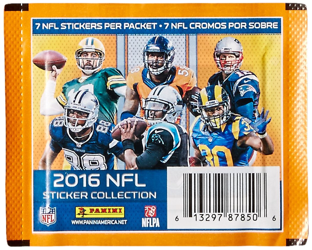 Panini NFL 2016 Sticker Refill Box, Small, Black