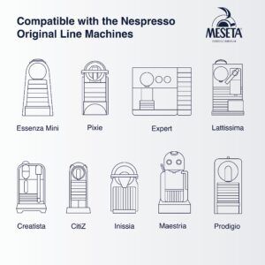 Nespresso Compatible Meseta Coffee Capsules . 100 Capsules of Gourmet Organic(European certified) 100% Arabica Coffee Espresso Compatible with Nespresso Machine